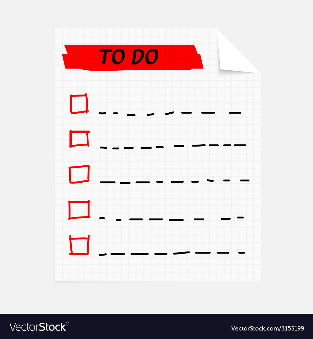 To do note Royalty Free Vector Image - VectorStock