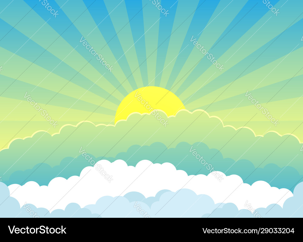 Beautiful sunrise and clouds Royalty Free Vector Image