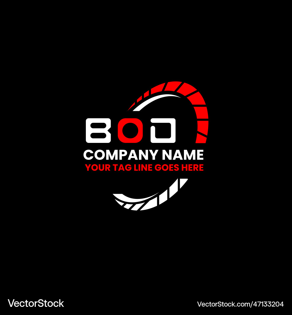 Bod letter logo creative design with graphic Vector Image