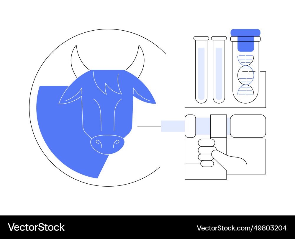 Cattle hormones isolated cartoon Royalty Free Vector Image