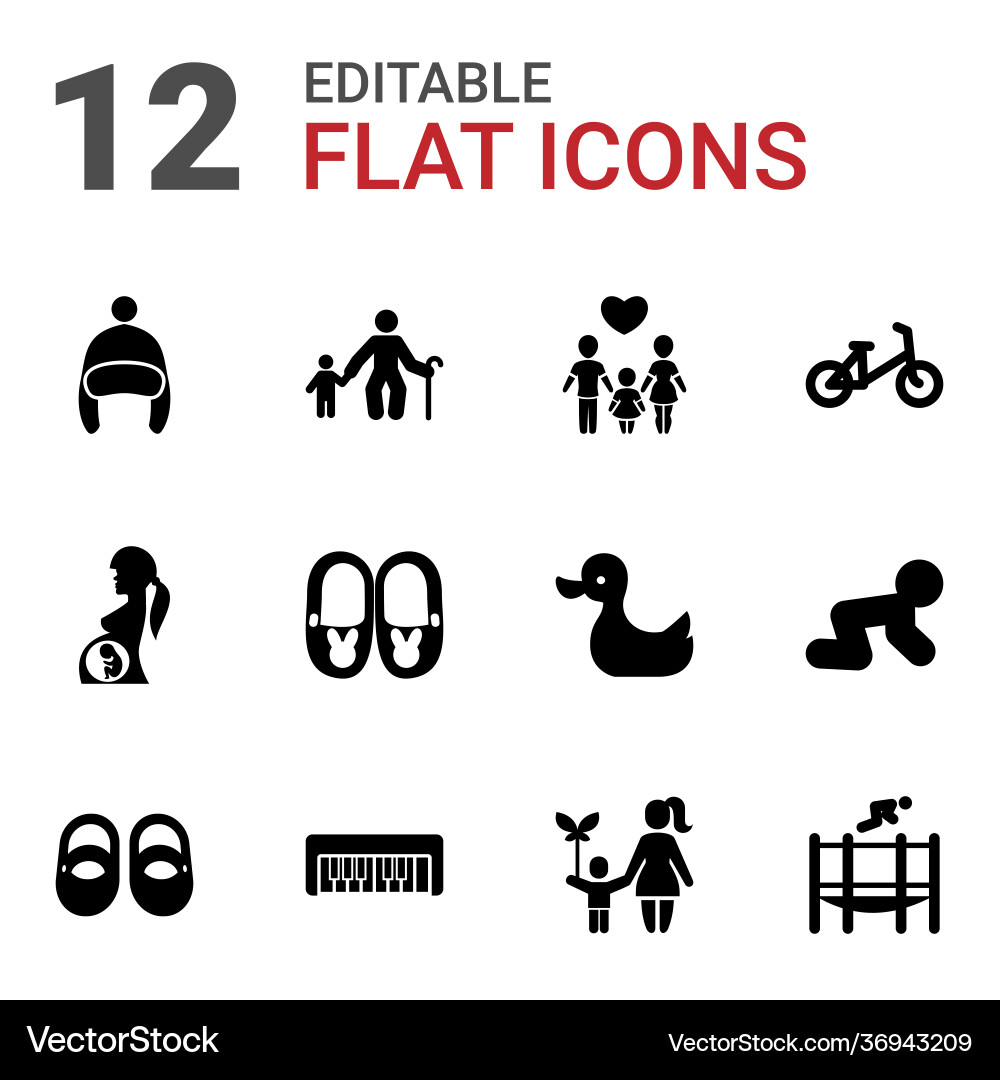12 child icons Royalty Free Vector Image - VectorStock