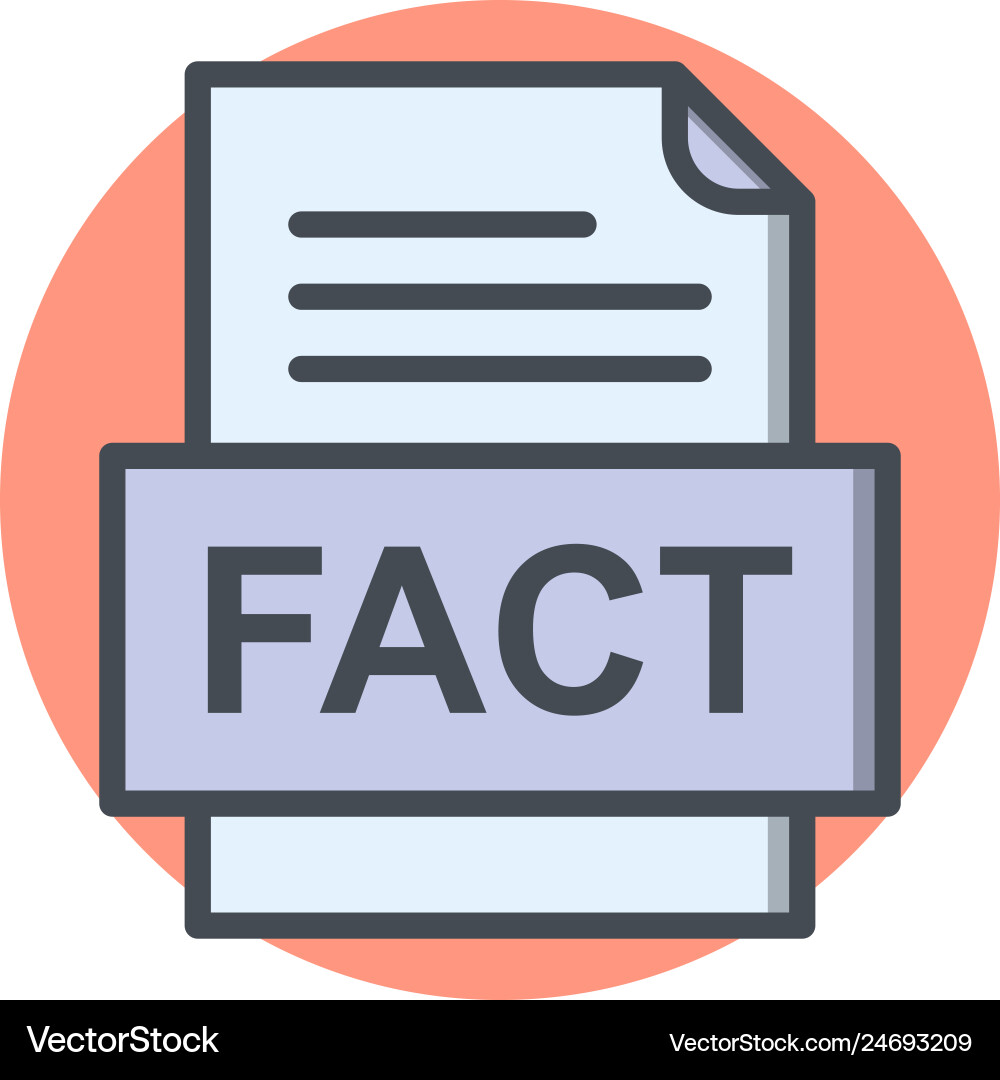 Fact file document icon Royalty Free Vector Image