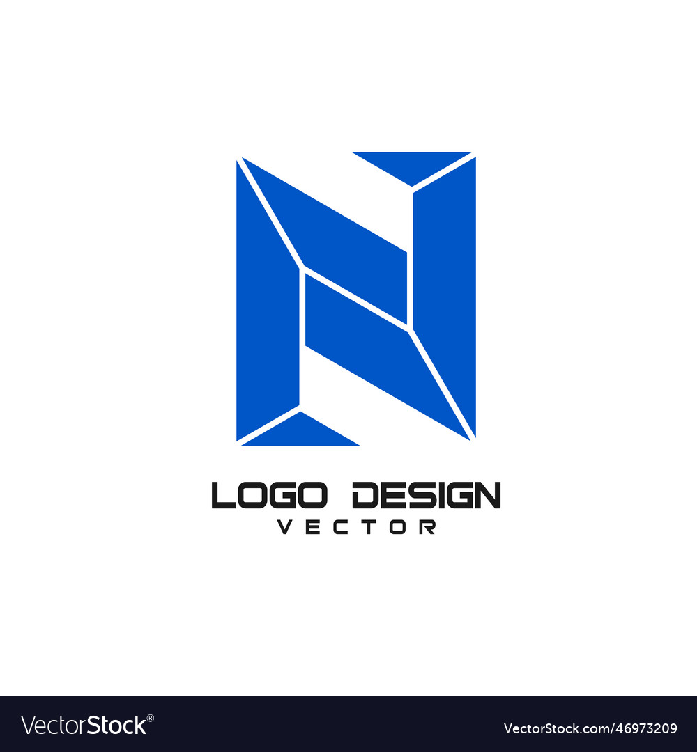 N symbol logo design Royalty Free Vector Image