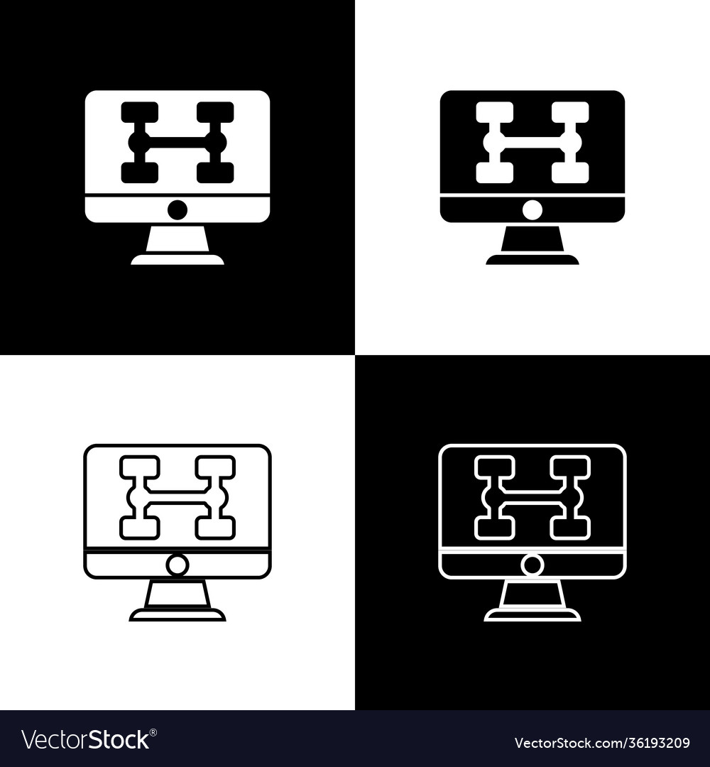 Set hardware diagnostics condition car icon Vector Image Set hardware diagnostics condition car icon Vector Image