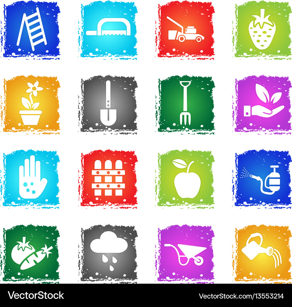 Gardening icon set Royalty Free Vector Image - VectorStock