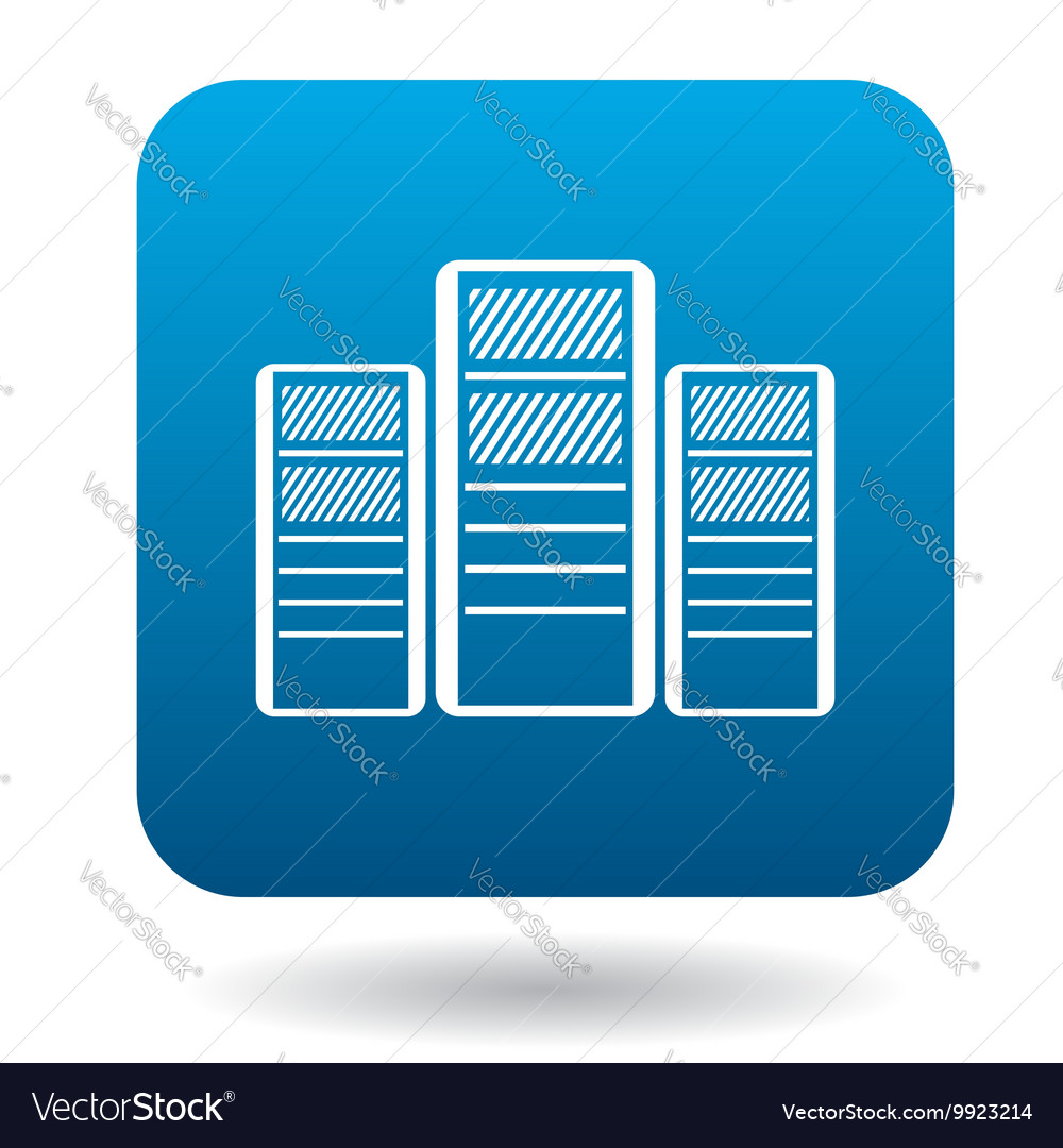 System blocks of computers icon simple style Vector Image