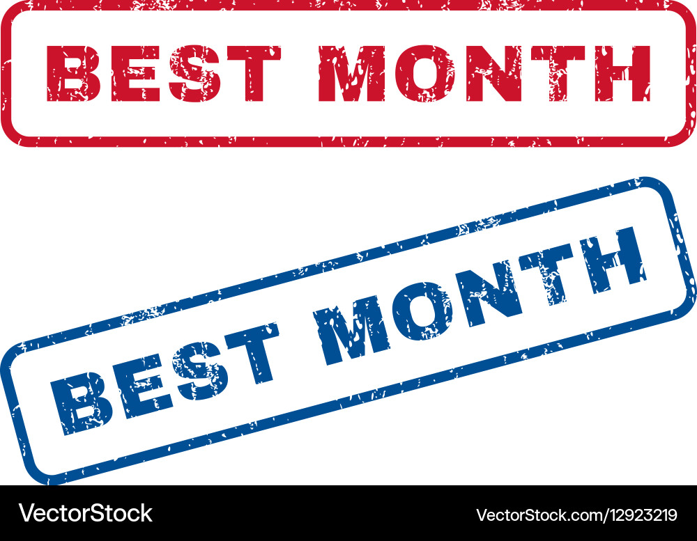 Best Month Rubber Stamps Royalty Free Vector Image