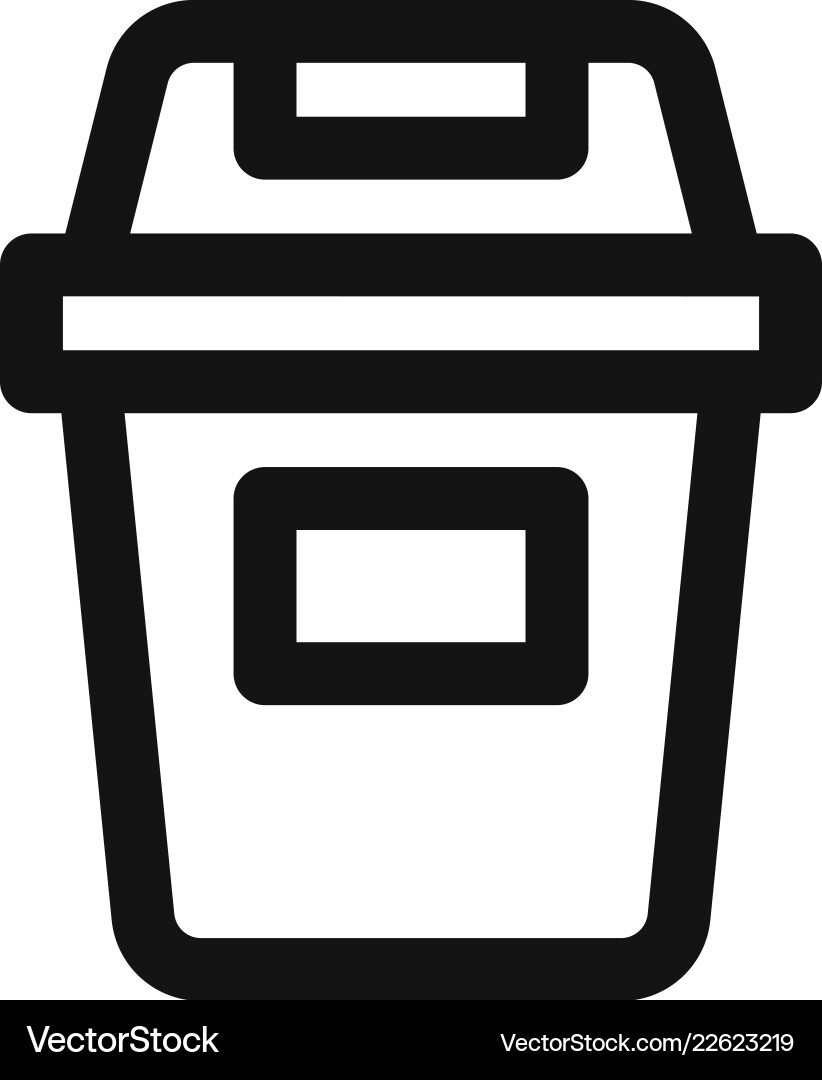 Bin icon Royalty Free Vector Image - VectorStock