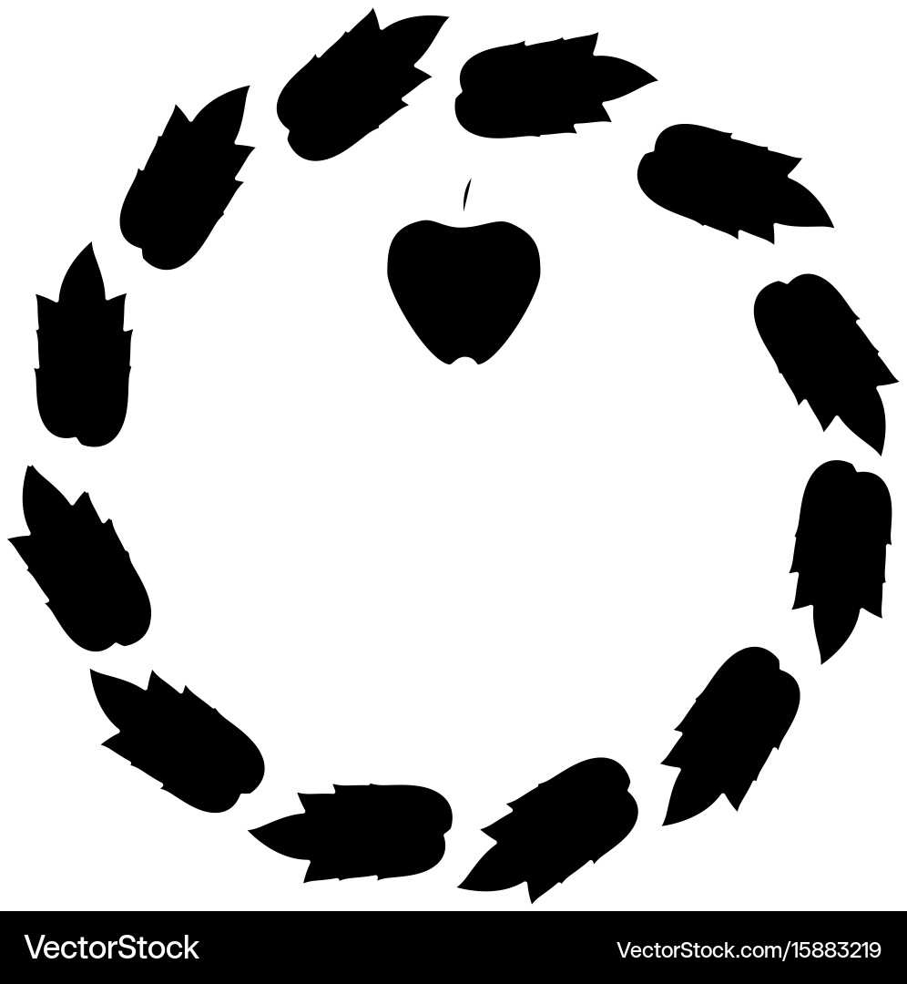 Decorative frame with leaves icon Royalty Free Vector Image