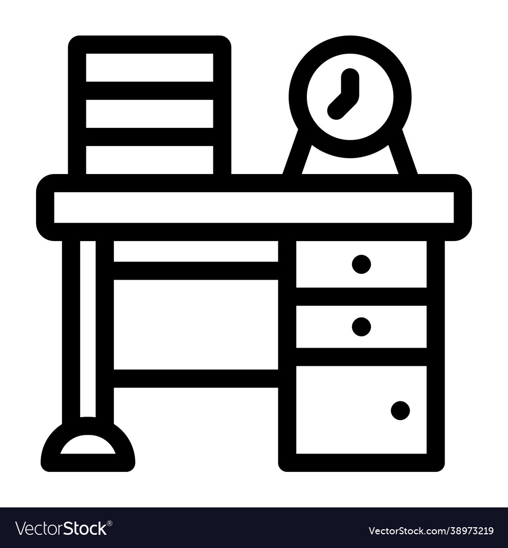 Study table Royalty Free Vector Image - VectorStock