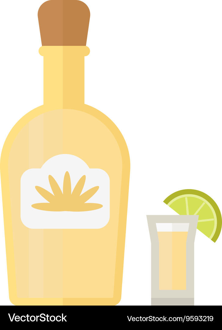 Tequila bottle Royalty Free Vector Image - VectorStock