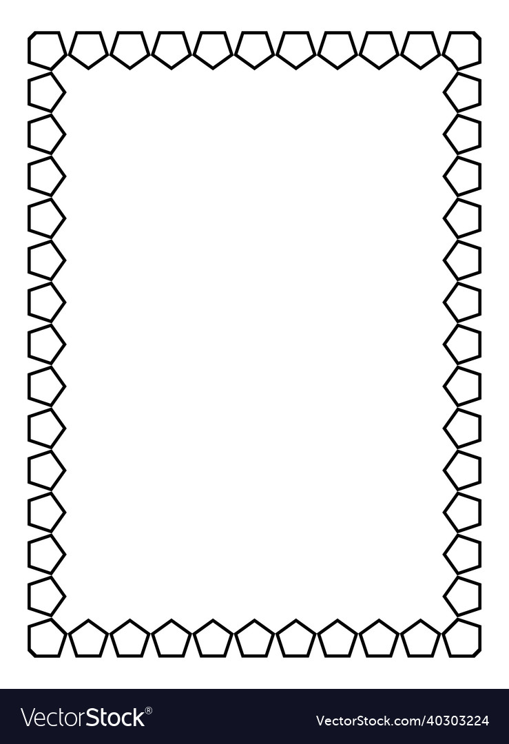 Black rectangular frame a4 format eps10 Royalty Free Vector