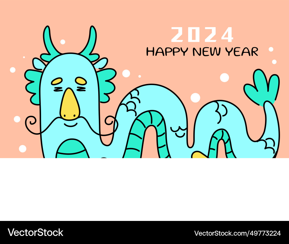 Chinese dragon funny cartoon Royalty Free Vector Image