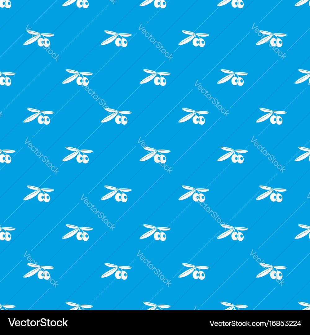 Olives pattern seamless blue Royalty Free Vector Image