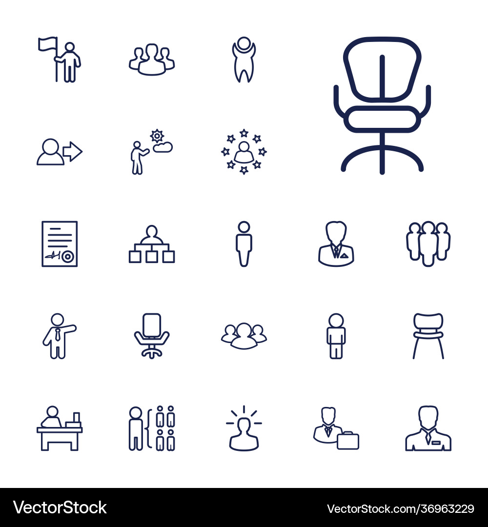 22 manager icons Royalty Free Vector Image - VectorStock