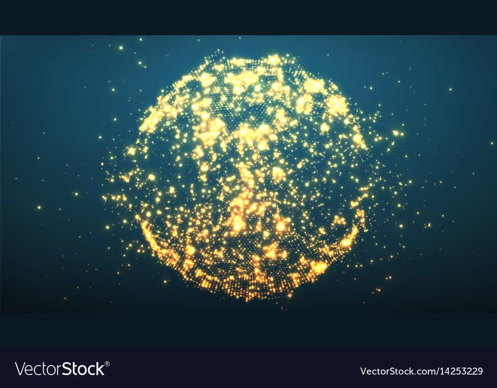Abstract sphere explosion explosion Royalty Free Vector