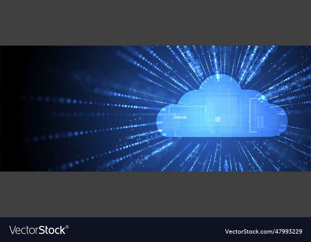 Cloud technology integrated digital web concept Vector Image
