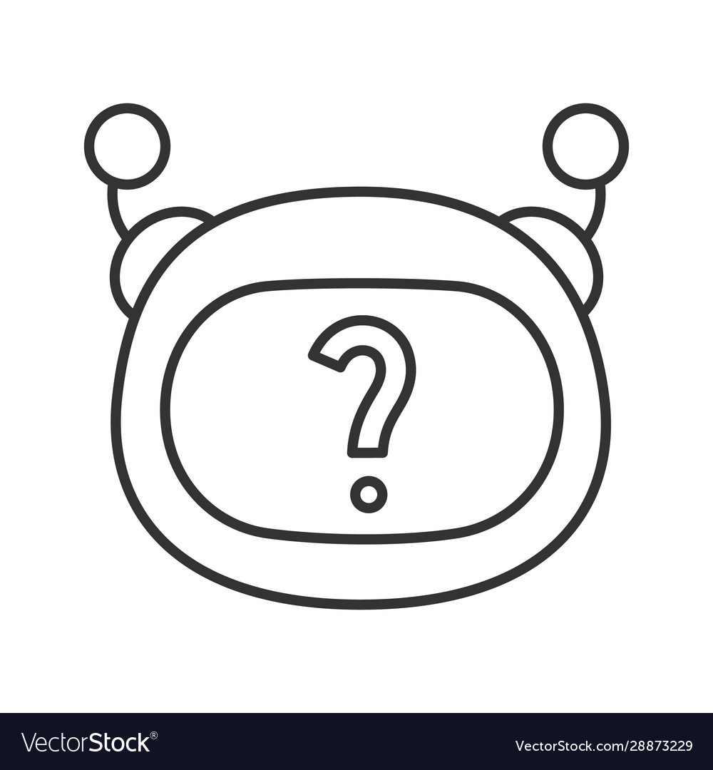 Help chatbot linear icon Royalty Free Vector Image