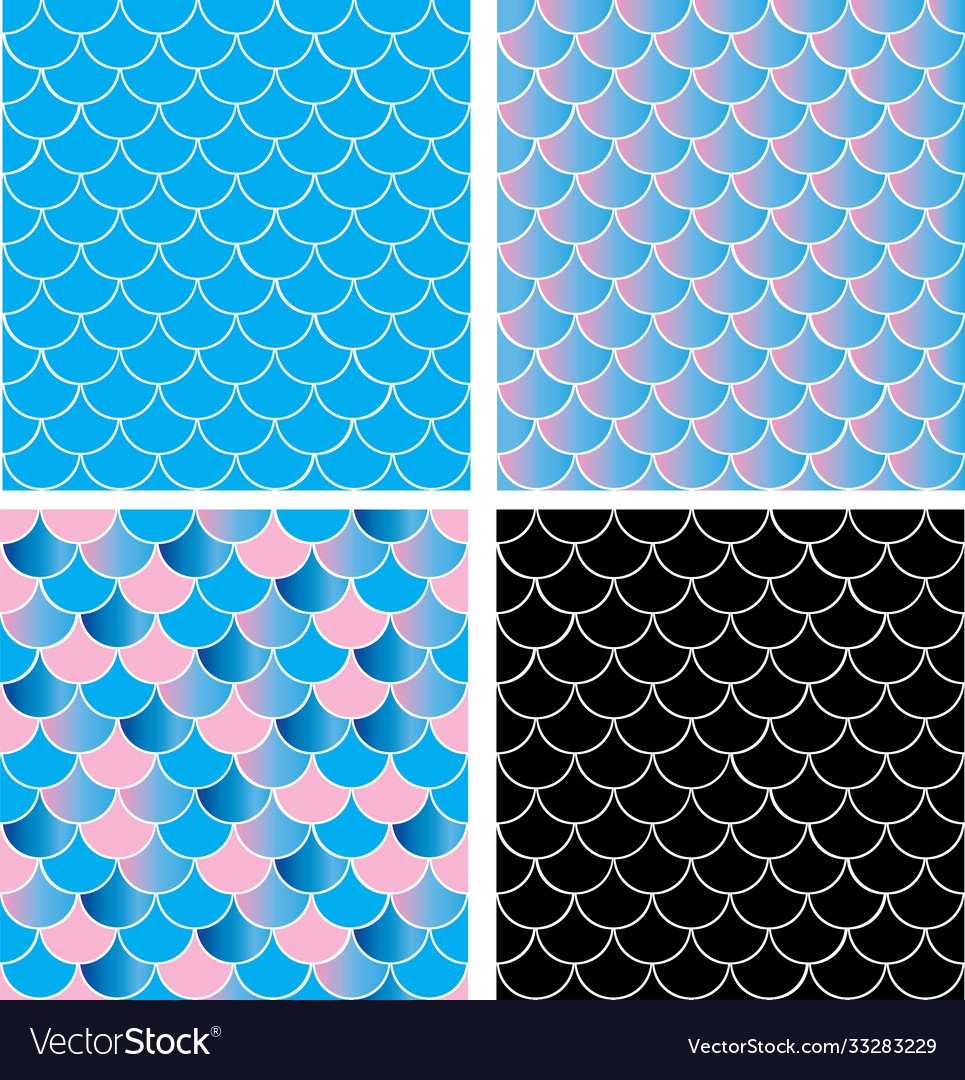 Mermaid pattern Royalty Free Vector Image - VectorStock