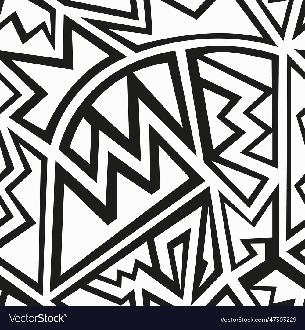 Monochrome tribal seamless pattern Royalty Free Vector Image Monochrome tribal seamless pattern Royalty Free Vector Image