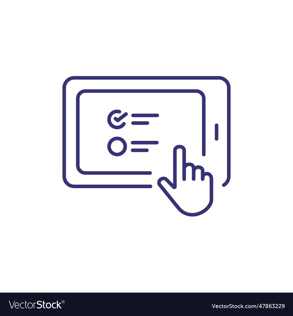 Tablet line icon Royalty Free Vector Image - VectorStock