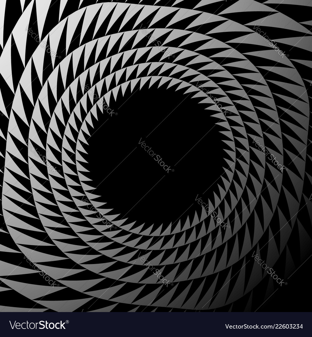 Circle with triangle pattern - textured circular Vector Image