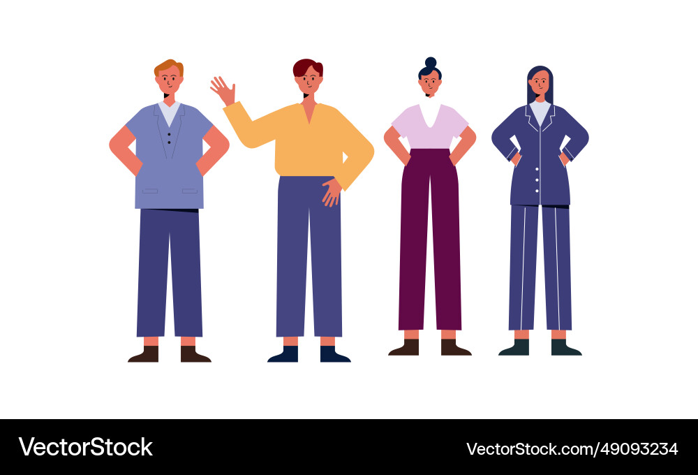 Group of business people Royalty Free Vector Image