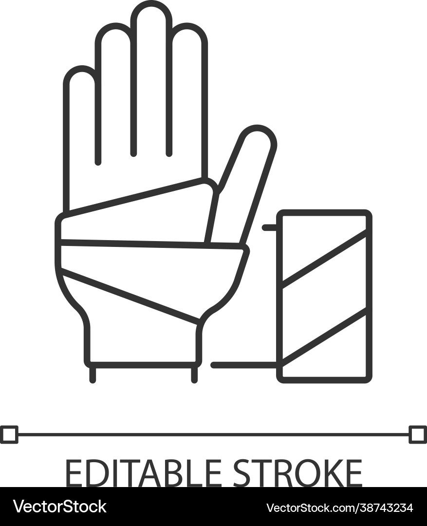 Medical bandage linear icon Royalty Free Vector Image