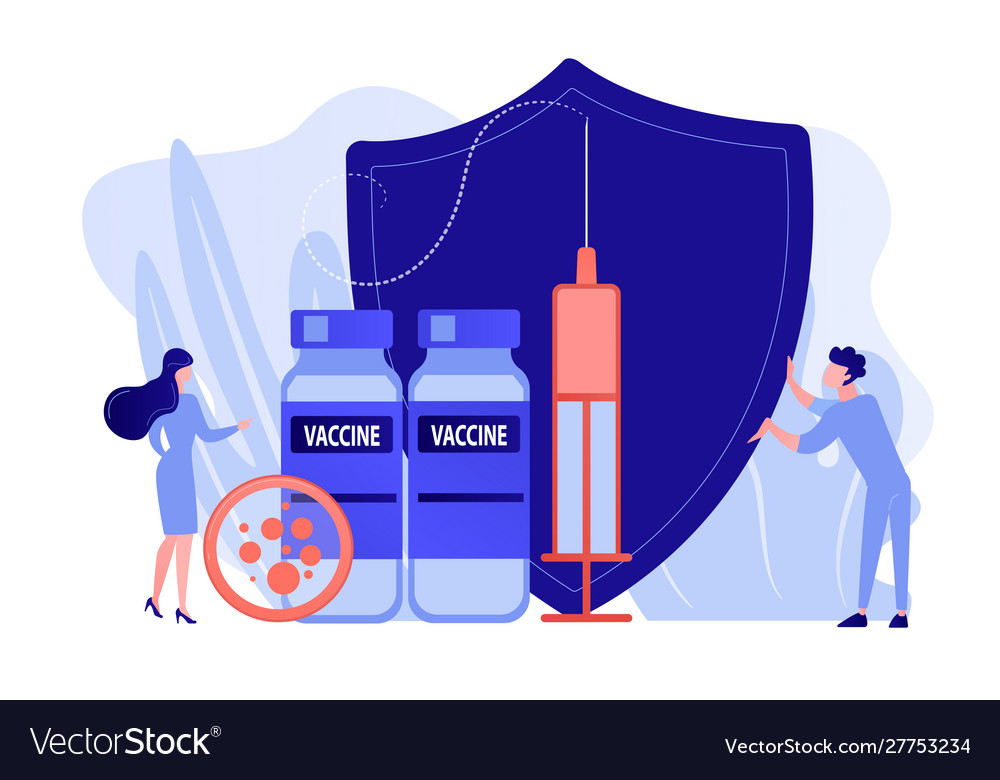 Vaccination program concept Royalty Free Vector Image