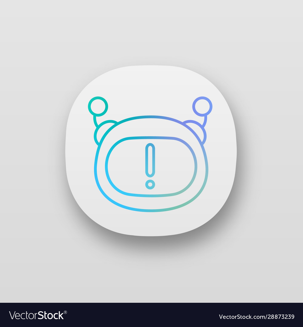 Chatbot notification app icon Royalty Free Vector Image