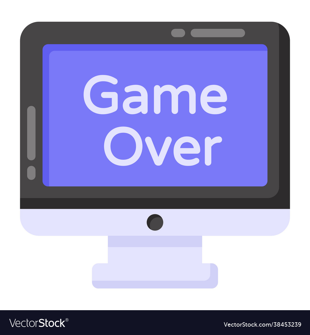 Game over Royalty Free Vector Image - VectorStock
