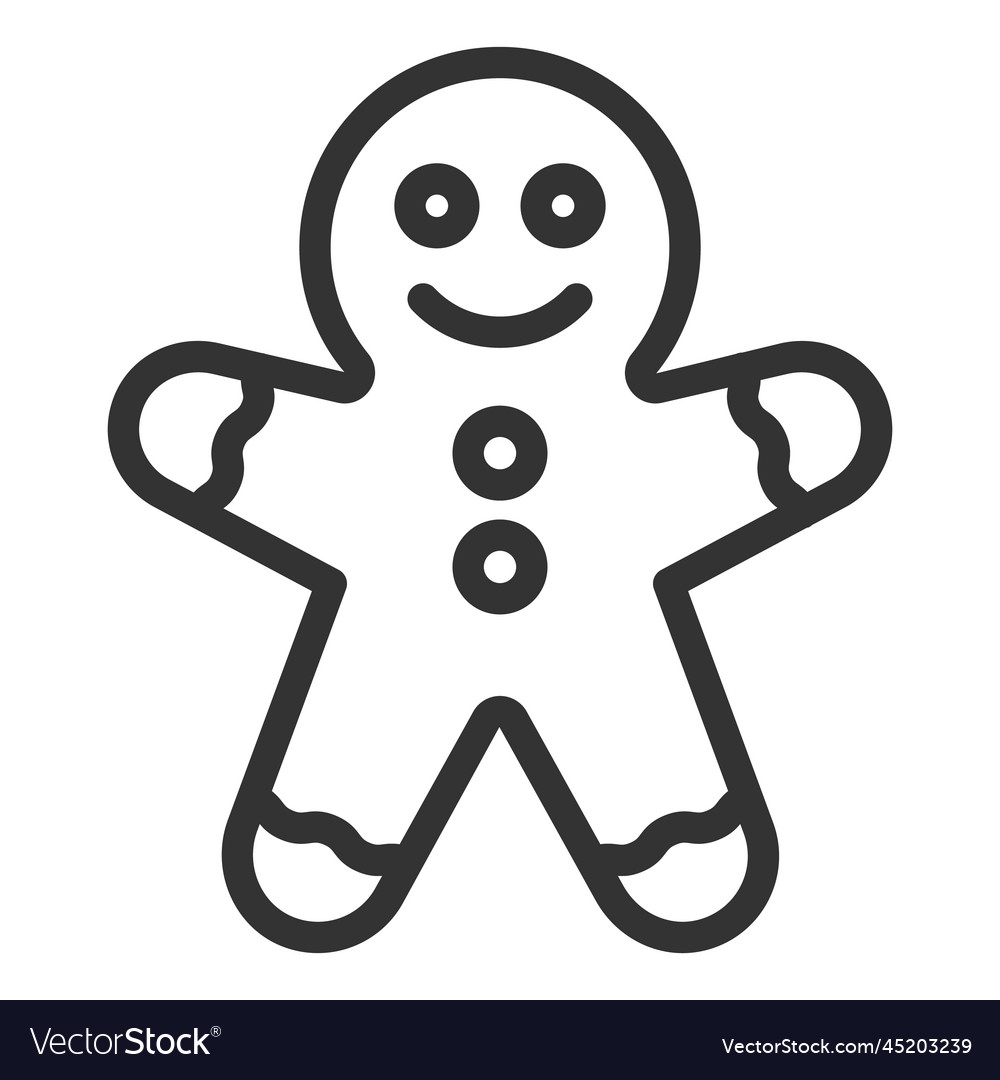 Gingerbread man Royalty Free Vector Image - VectorStock