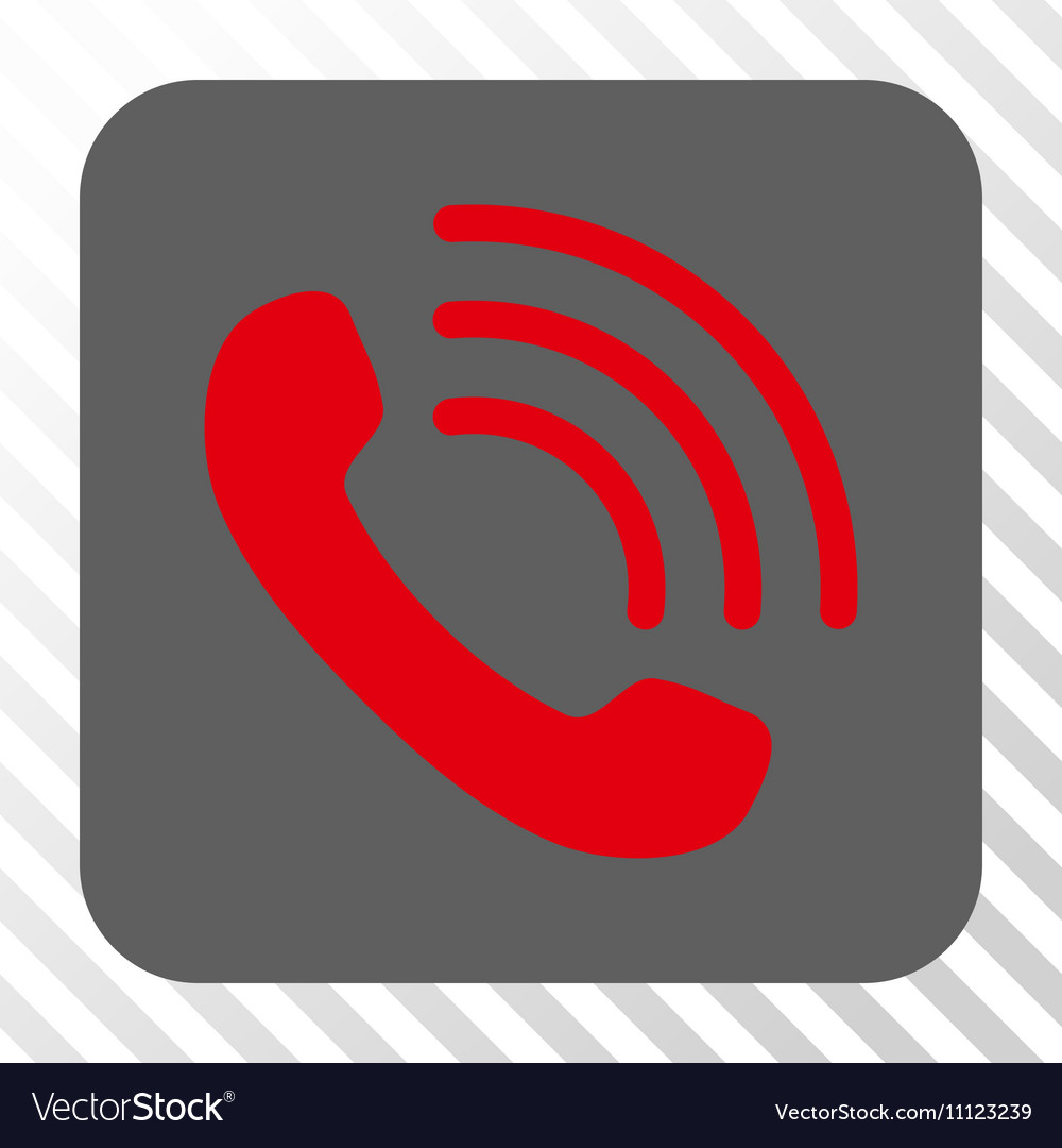 Phone call rounded square button Royalty Free Vector Image