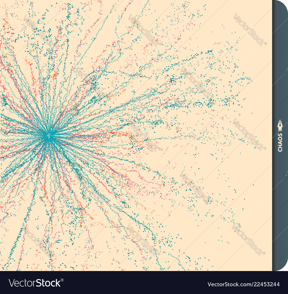 Array with dynamic particles 3d Royalty Free Vector Image