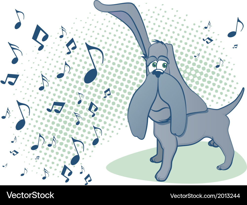 Dog music Royalty Free Vector Image - VectorStock