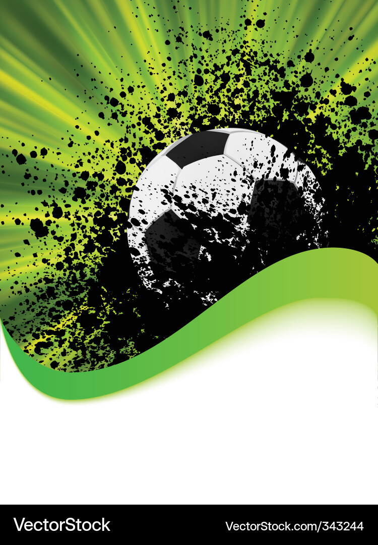 Grunge football poster Royalty Free Vector Image