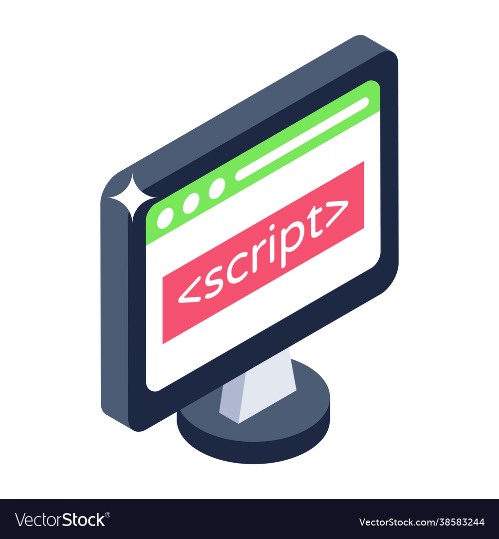 Script window Royalty Free Vector Image - VectorStock