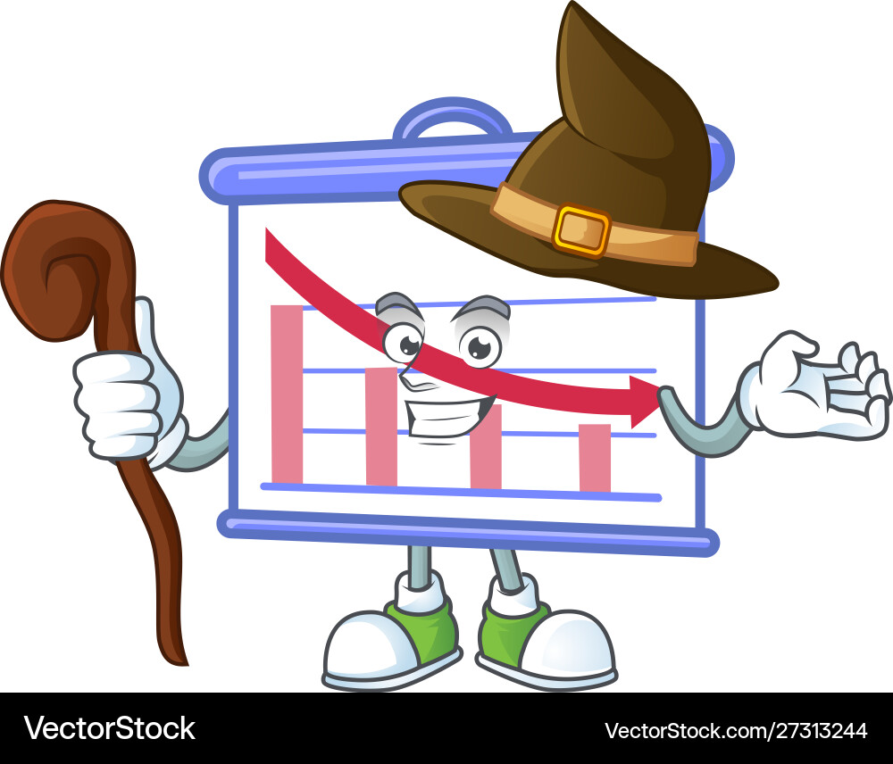 Witch down graphic board for decrease report Vector Image