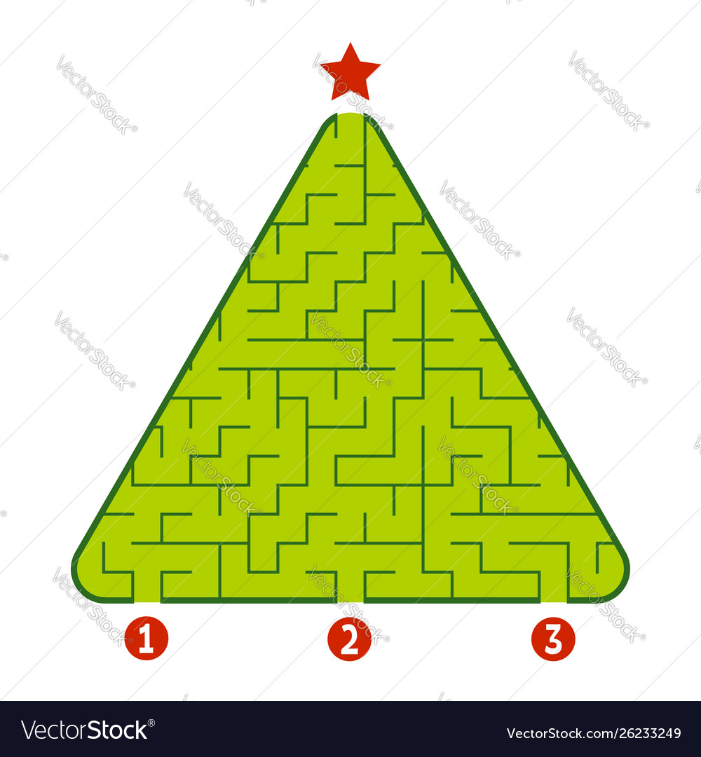 Abstract triangular labyrinth game for kids Vector Image Abstract triangular labyrinth game for kids Vector Image