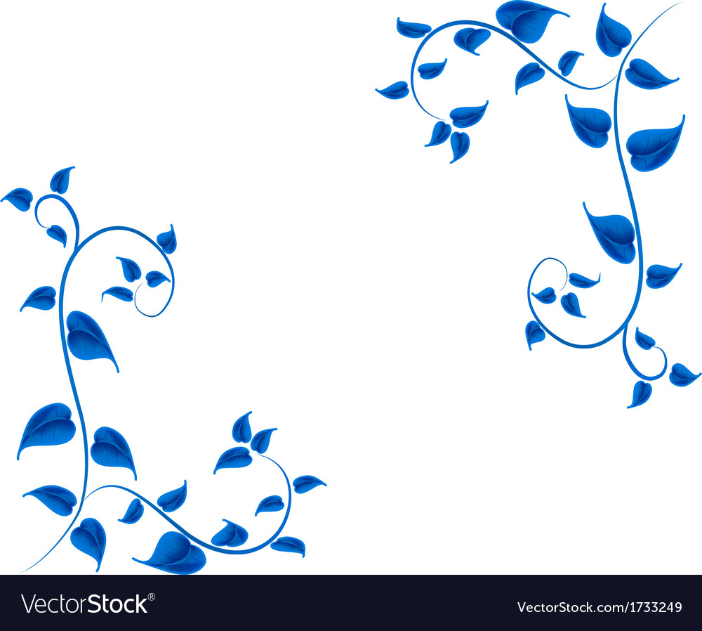 Blue leaf Royalty Free Vector Image - VectorStock