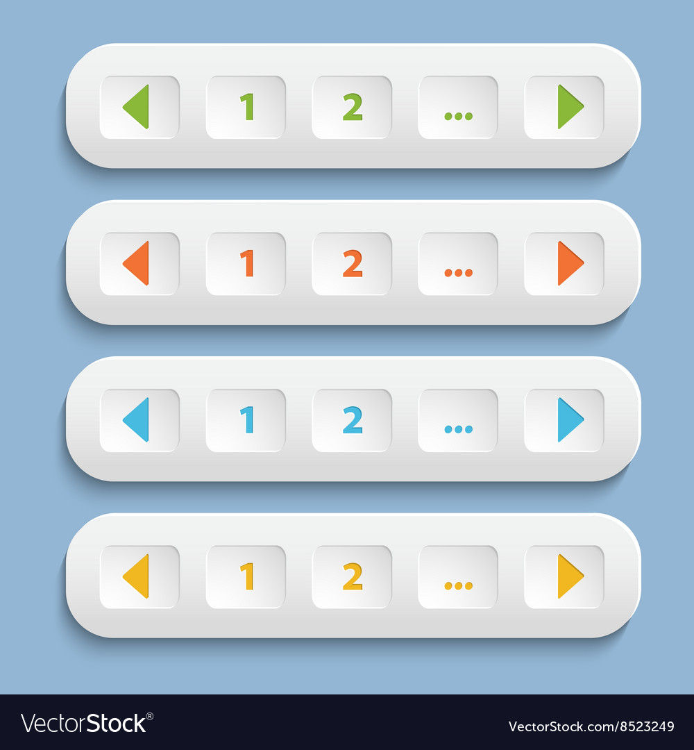 Buttons with shadow Royalty Free Vector Image - VectorStock