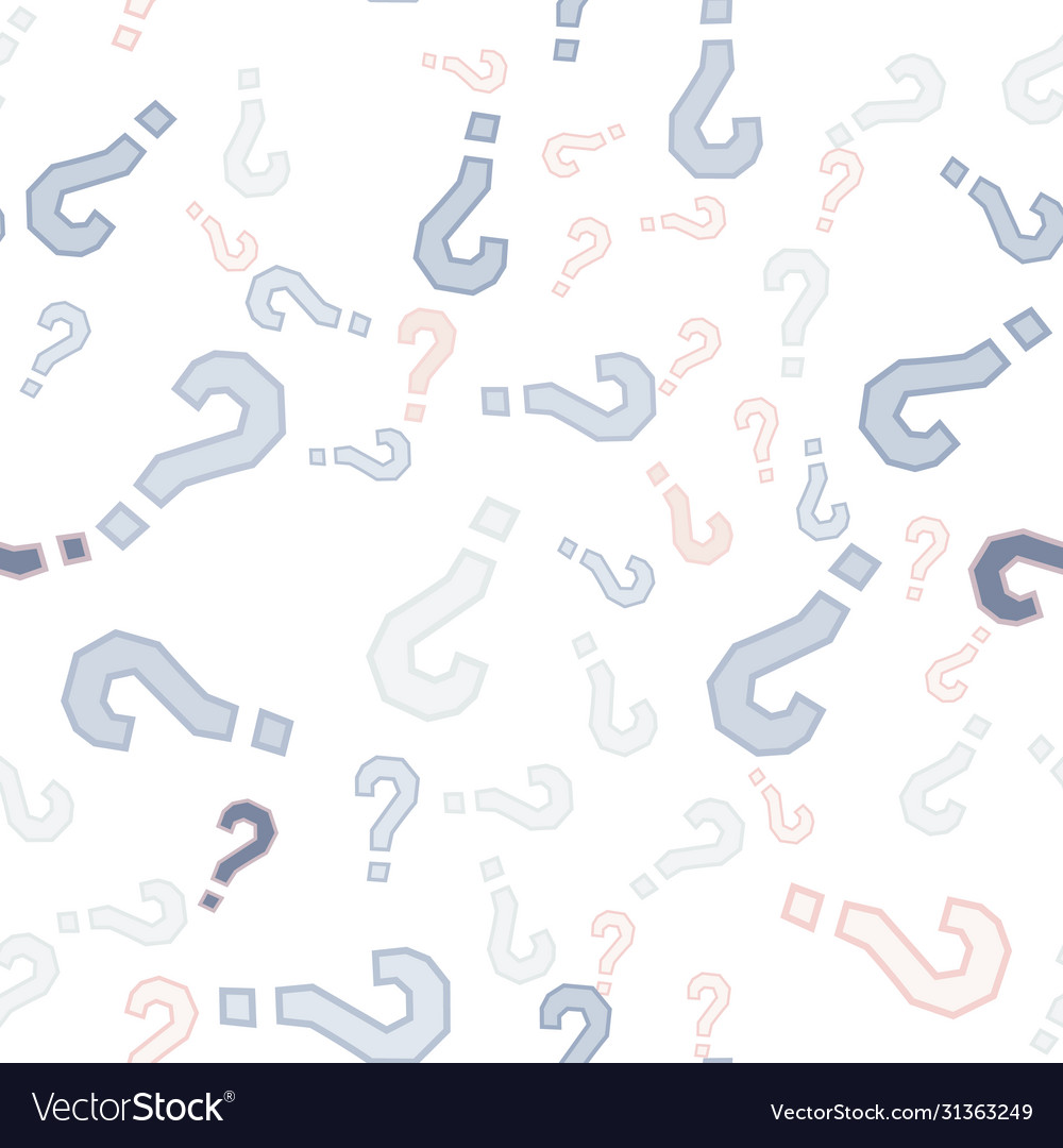 Quiz seamless pattern question marks doubt faq Vector Image