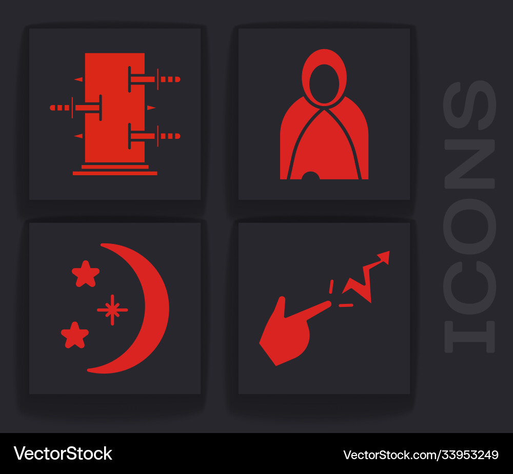 Set spell trunk for magic tricks mantle cloak Vector Image