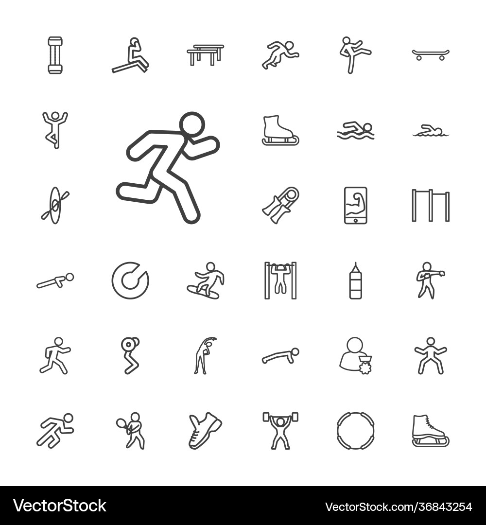 33 athlete icons Royalty Free Vector Image - VectorStock