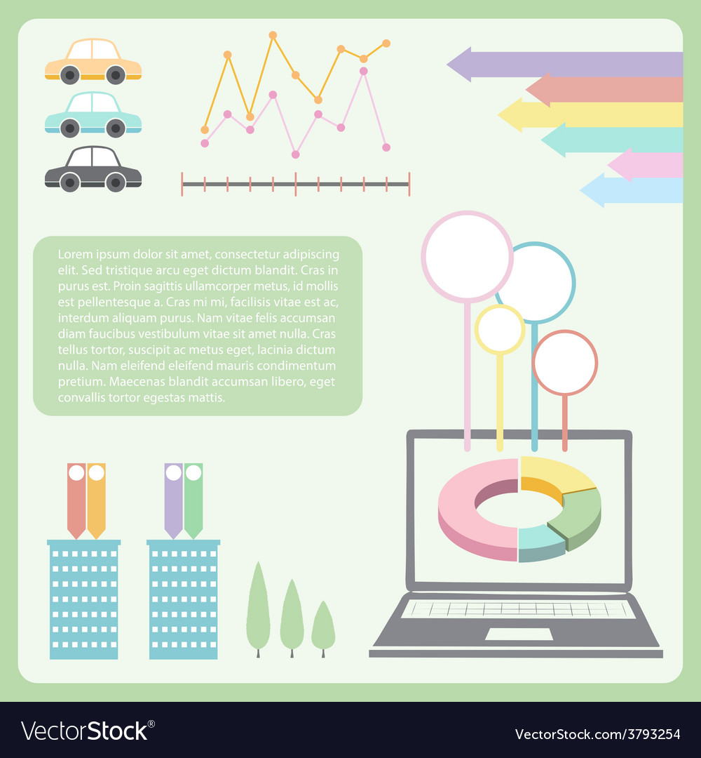 An infographics showing the technology Royalty Free Vector