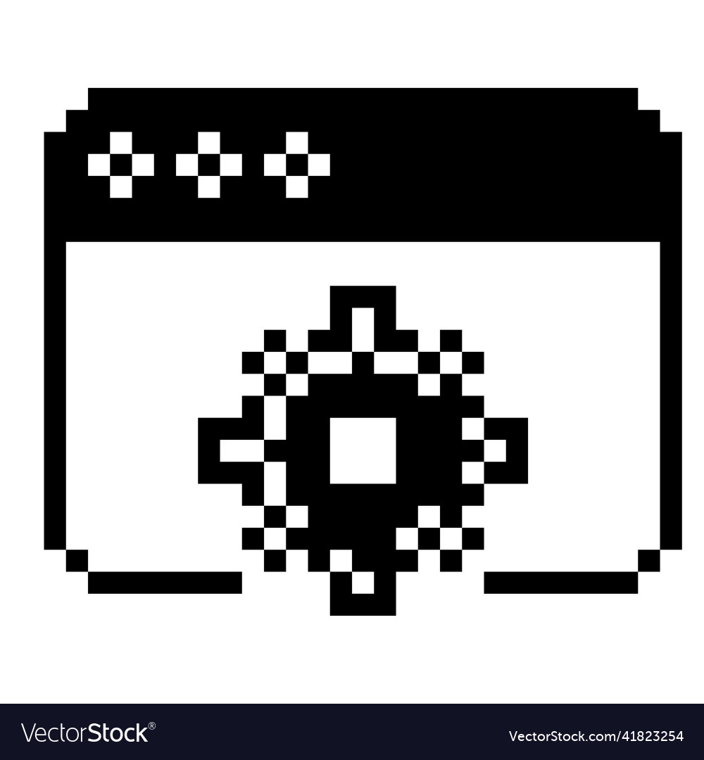 Development pixel art business icon Royalty Free Vector