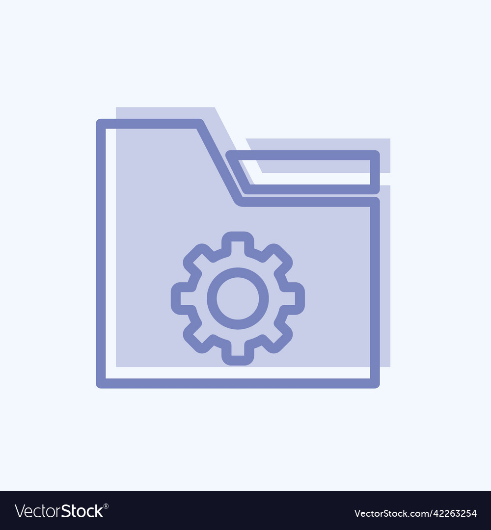 Icon folder settings suitable for user interface Vector Image