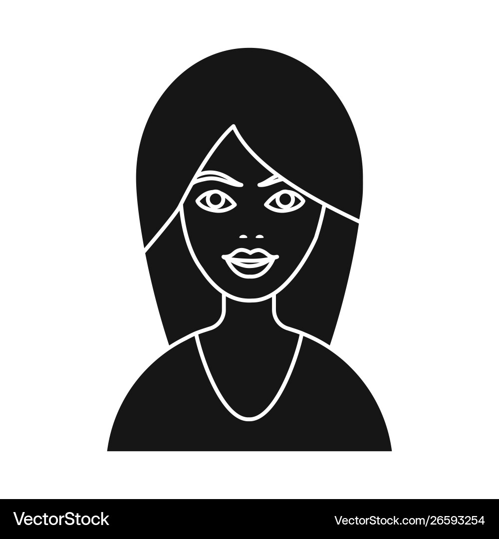 Isolated object face and woman symbol Royalty Free Vector