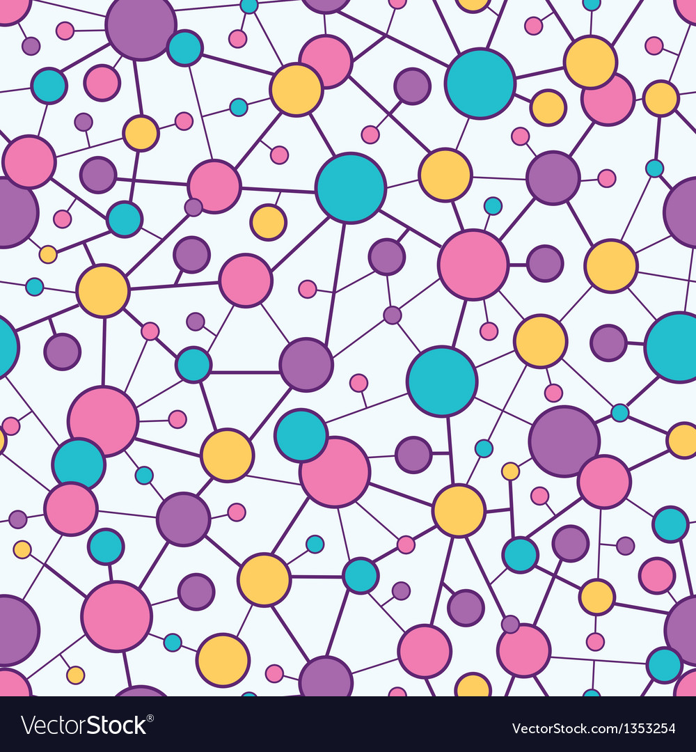 Molecular Structure Seamless Pattern Background Vector Image