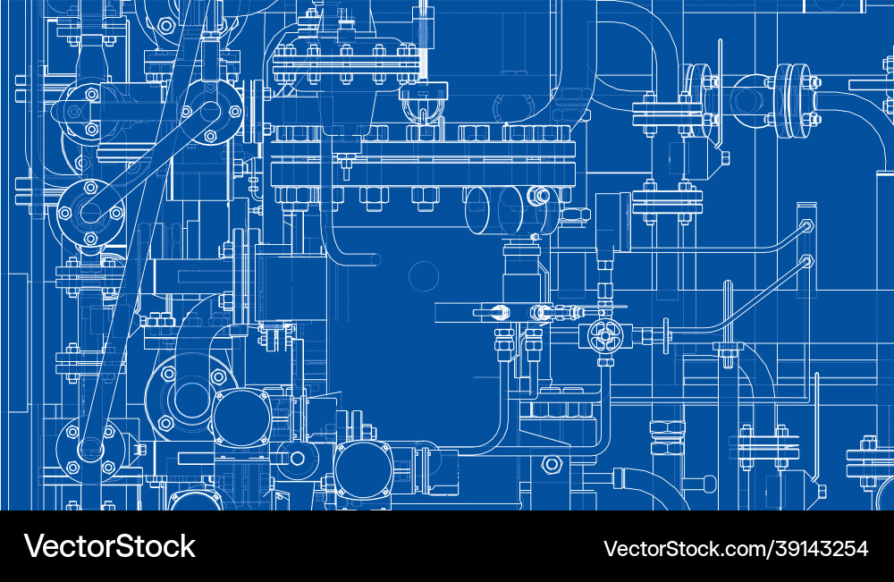 Valves and other industrial equipment Royalty Free Vector
